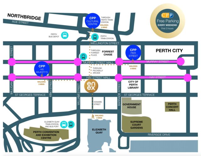 Free Parking Every Weekend - enex Perth